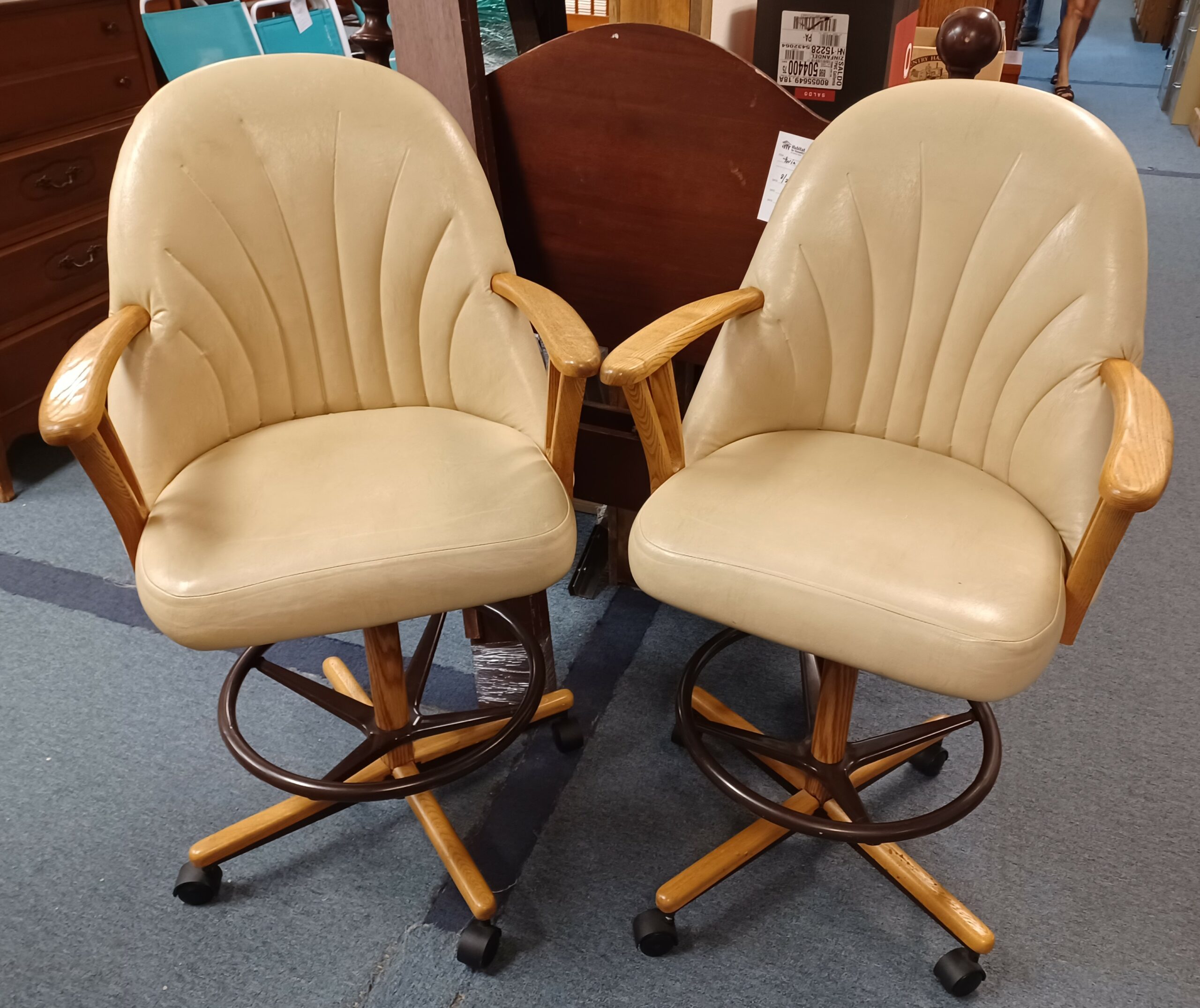 2 Leather Bar Stools | Habitat for Humanity of Central Iowa